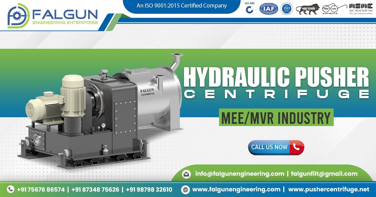 Exporter of Hydraulic Pusher Centrifuge in Tanzania - Falgun Engineering