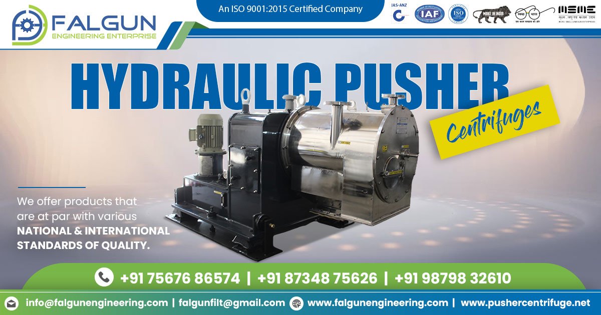 Exporter of Hydraulic Pusher Centrifuge in South Africa - Falgun ...