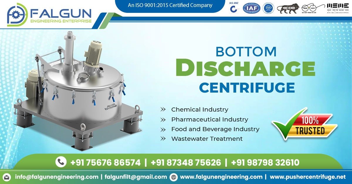 Bottom Discharge Centrifuge in Varkala - Falgun Engineering