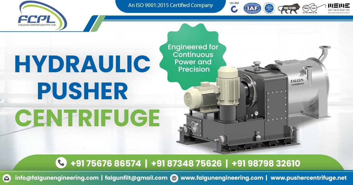 Hydraulic Pusher Centrifuge Manufacturer, Supplier and Exporter ...